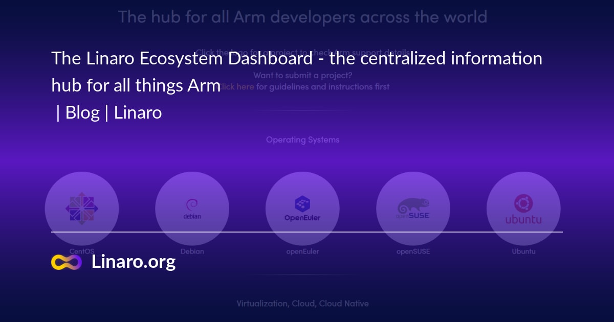 The Linaro Ecosystem Dashboard - the centralized information hub for all things Arm | Blog | Linaro